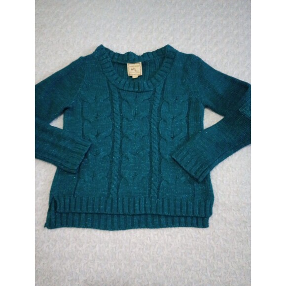 Pink Rose | Sweaters | Pink Rose Womens Teal Blue Cable Knit Sweater ...